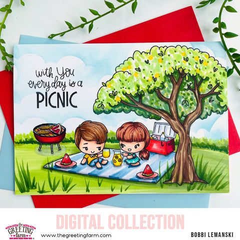 More inspiration using the Picnic digital stamp set – The Greeting Farm