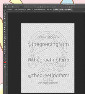 No Line using Pages and Photoshop plus bonus techniques – The Greeting Farm